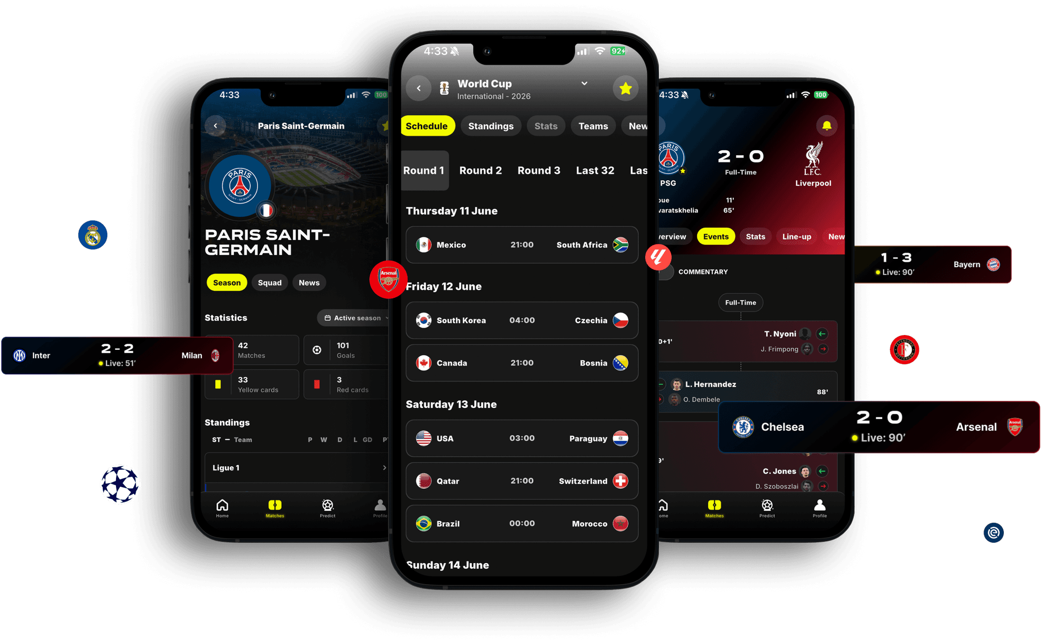 433 Football - App