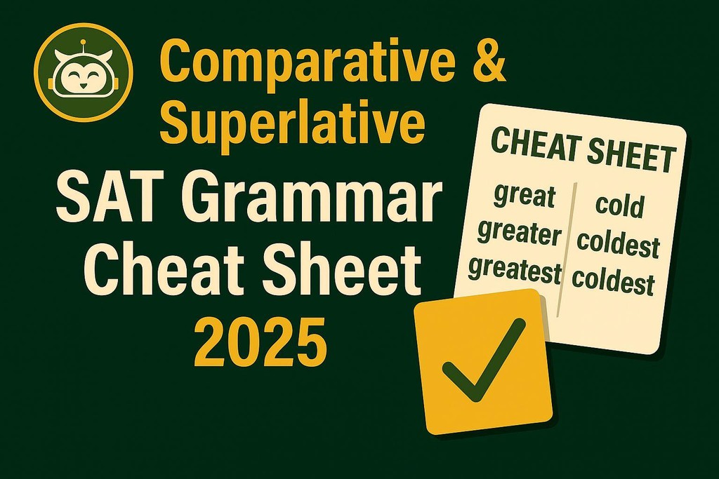 Comparative & Superlative SAT Grammar Cheat Sheet 2025 - ChatSAT | Why ...