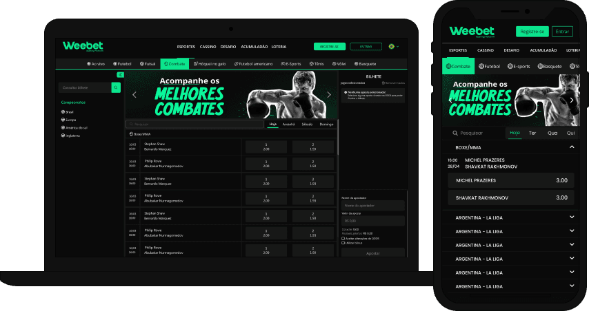 Weebet - Sistema Completo de Apostas Esportivas e Cassino