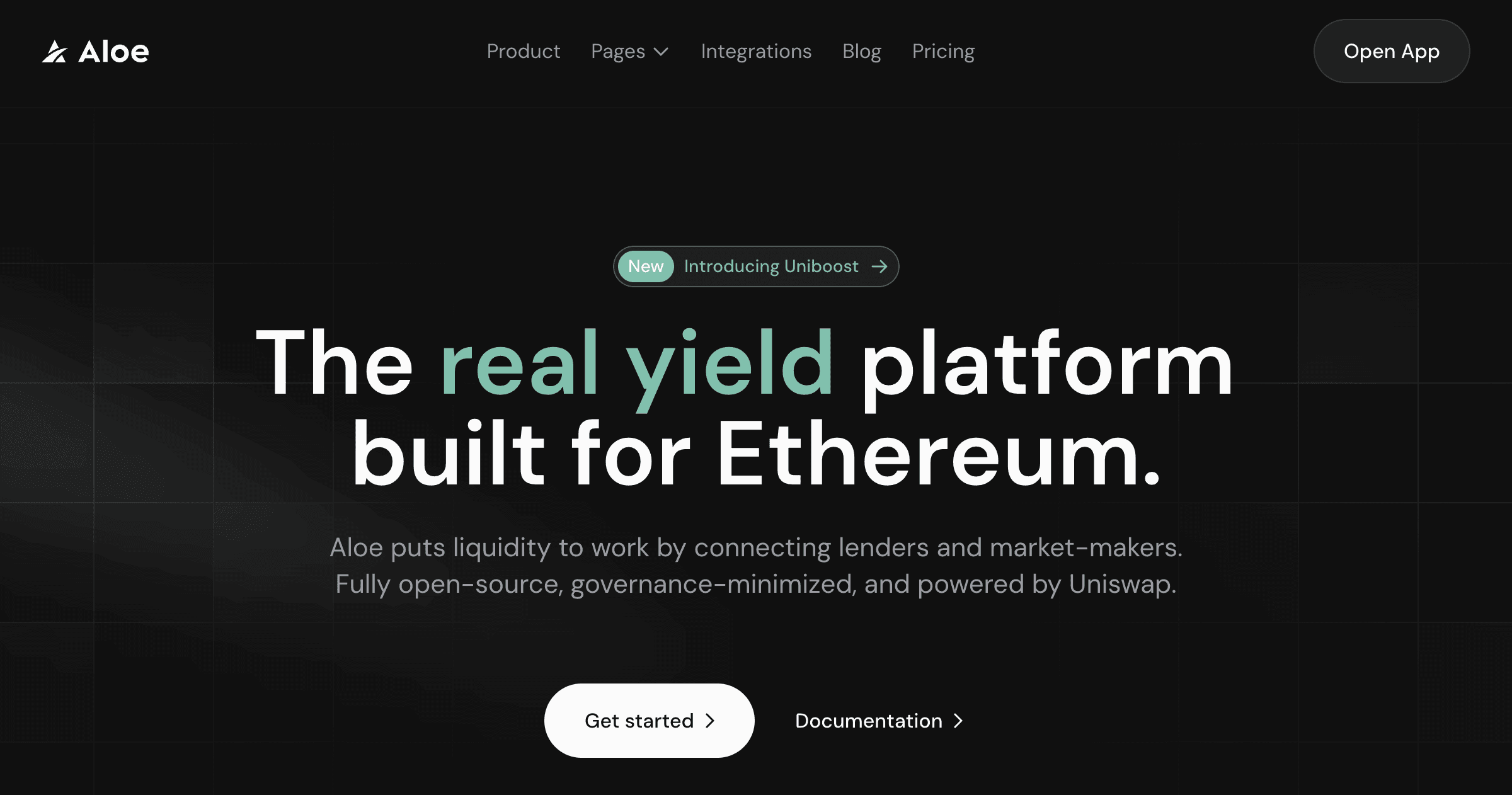 Aloe - Real yield on Ethereum
