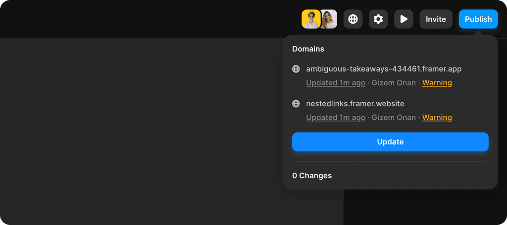 How to fix nested links optimization warning — Framer Help