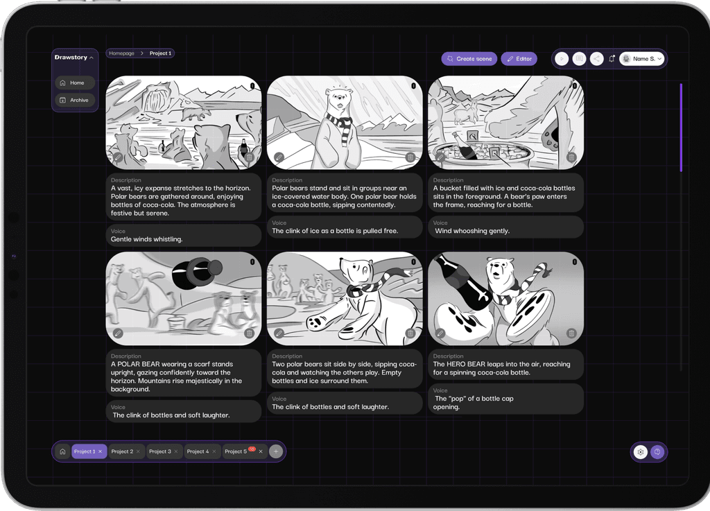 Drawstory: Create storyboards with AI