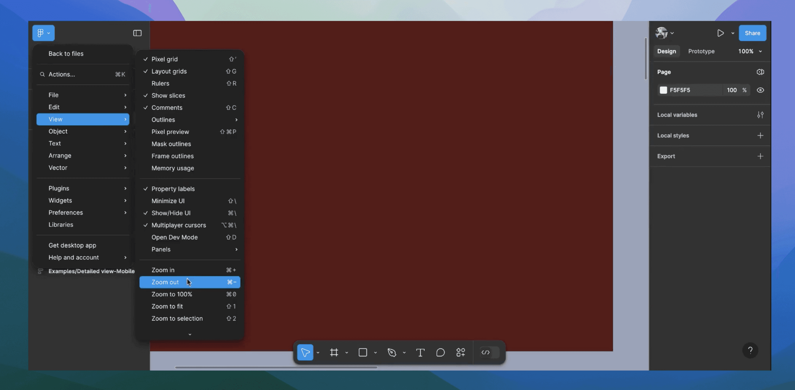 How to Zoom In Figma using Sidebar - 1 minute video guide