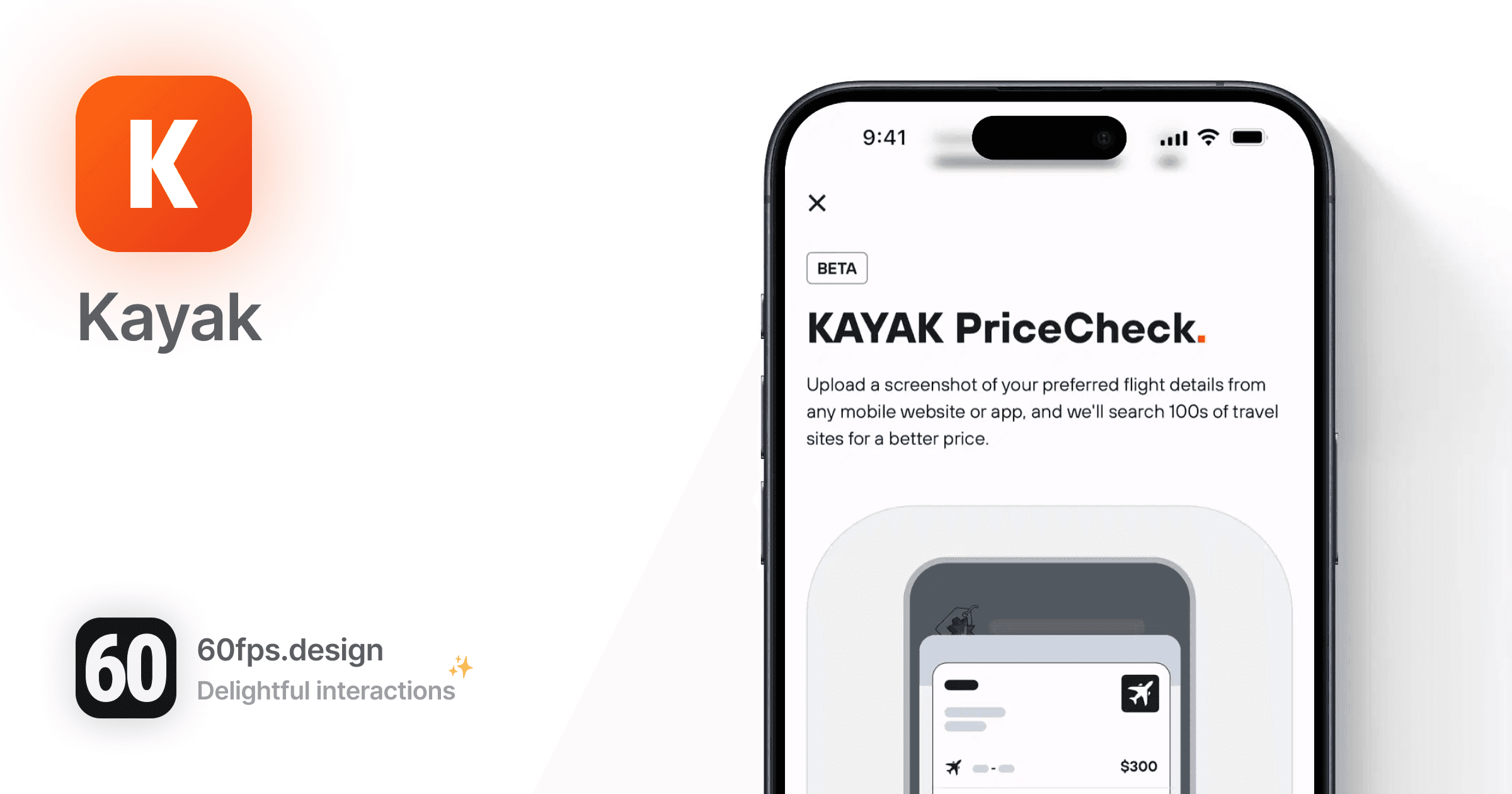 Kayak iOS App UI/UX animation