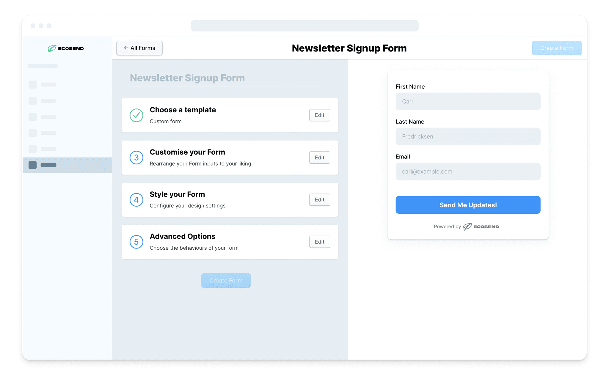 EcoSend — Product Features