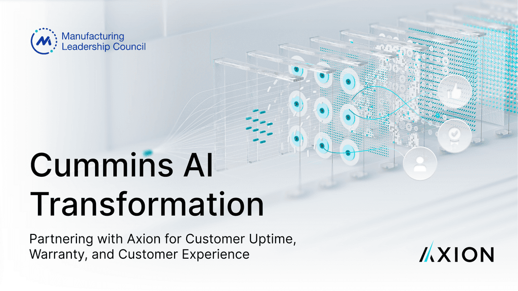 Cummins AI Transformation: Partnering with Axion for Customer Uptime ...