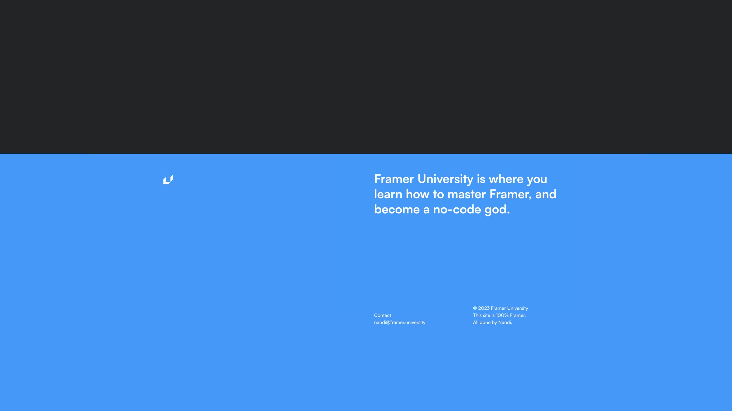 Fixed Footer by Framer University
