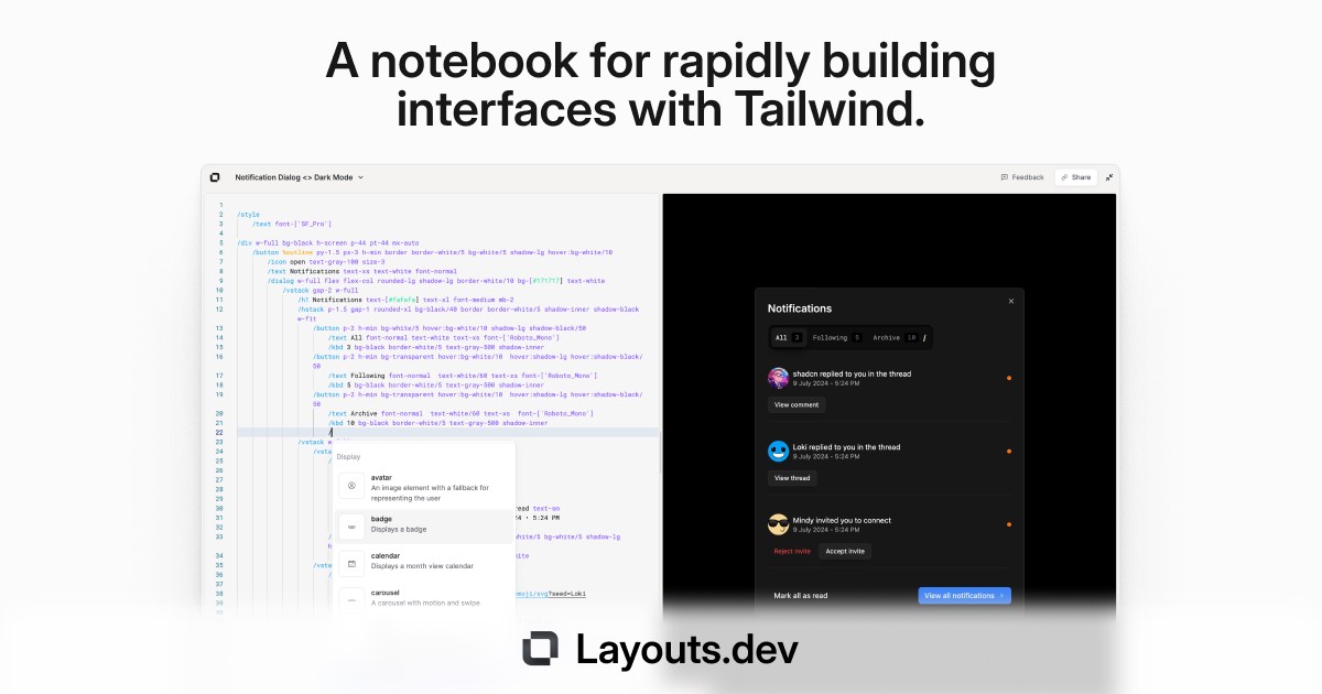 Tailwindcss Motion Layoutsdev Layoutsdev A Notebook For Building Interfaces With Tailwind