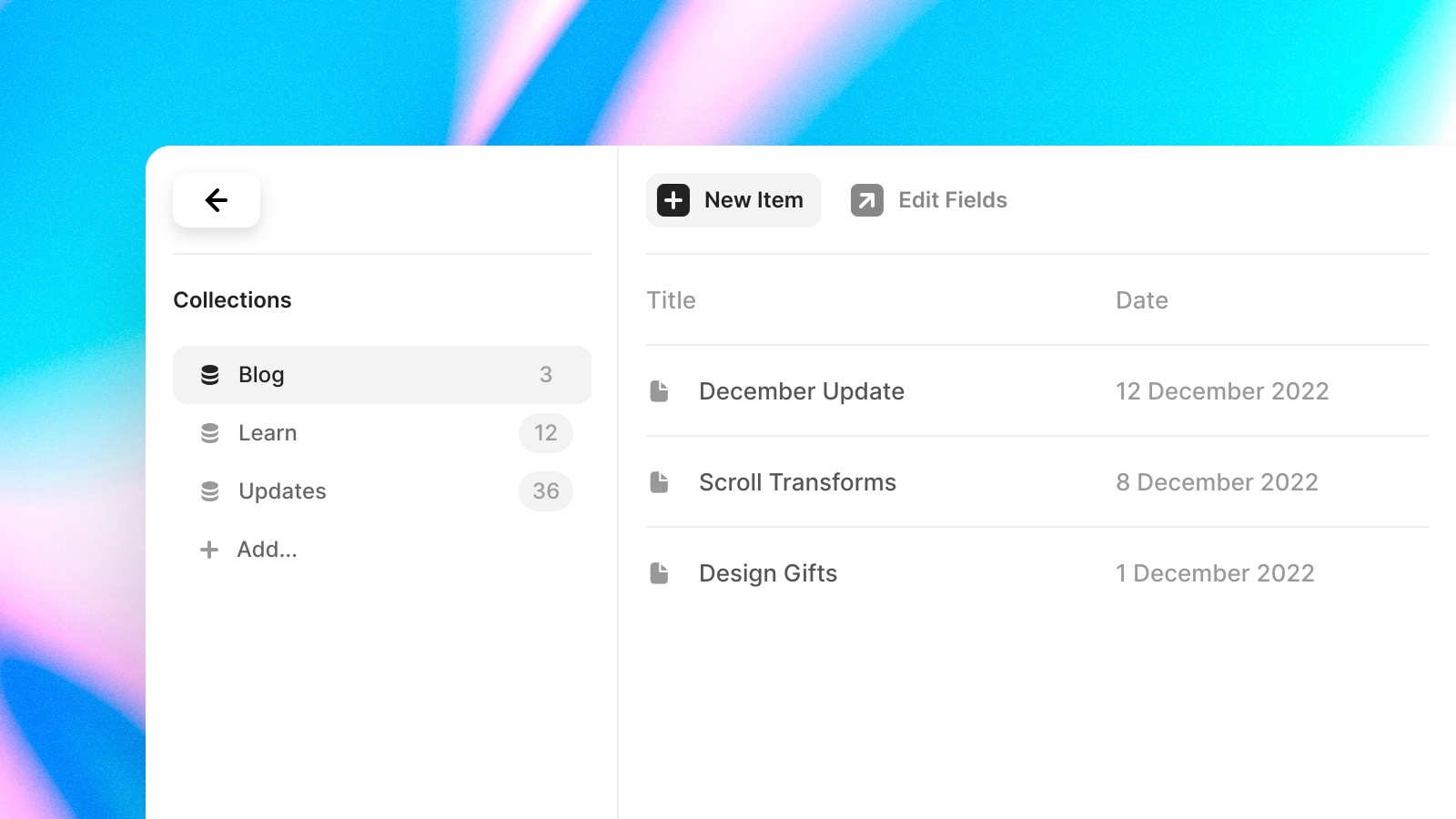 Framer: Updates