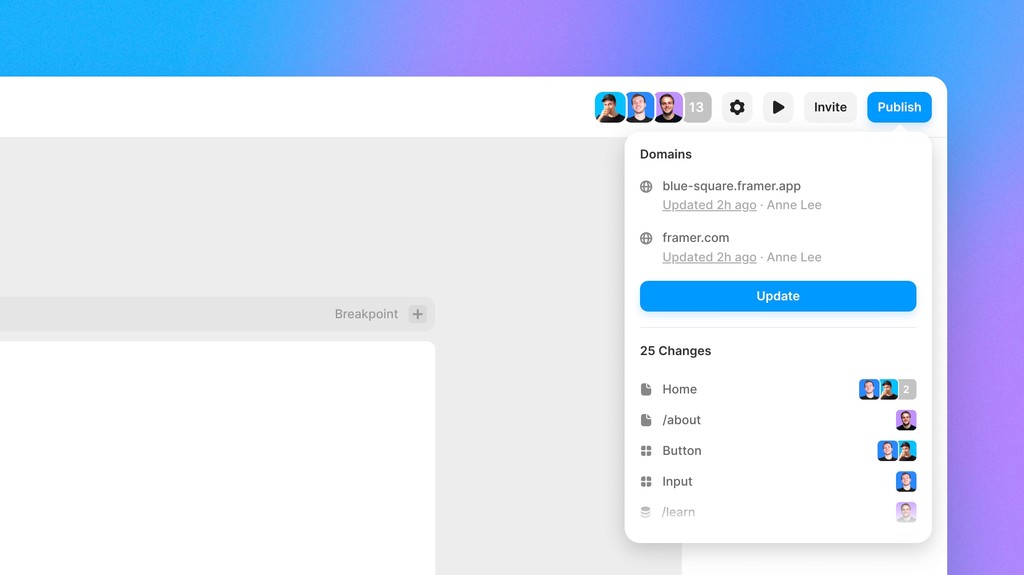 Framer: Updates