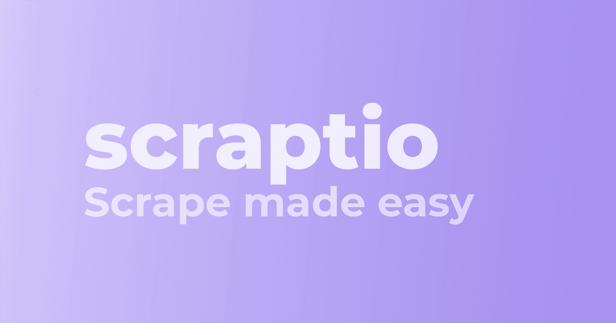 Scraptio - The simpliest web scrapt