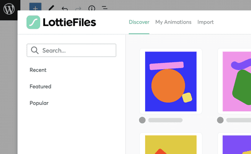 LottieFiles plugin for WordPress – Add animations to your website for free
