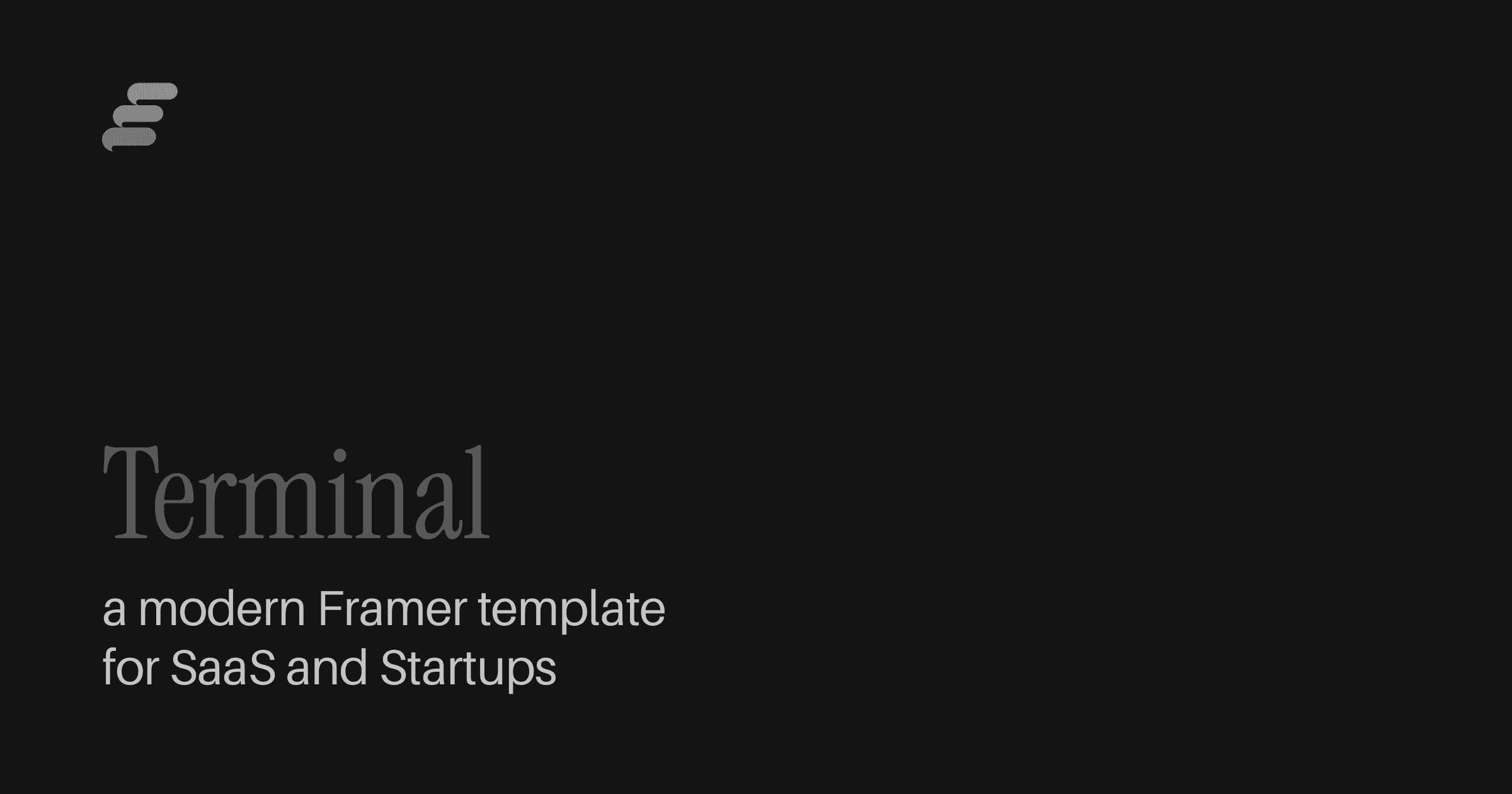 Terminal — Modern Framer SaaS template