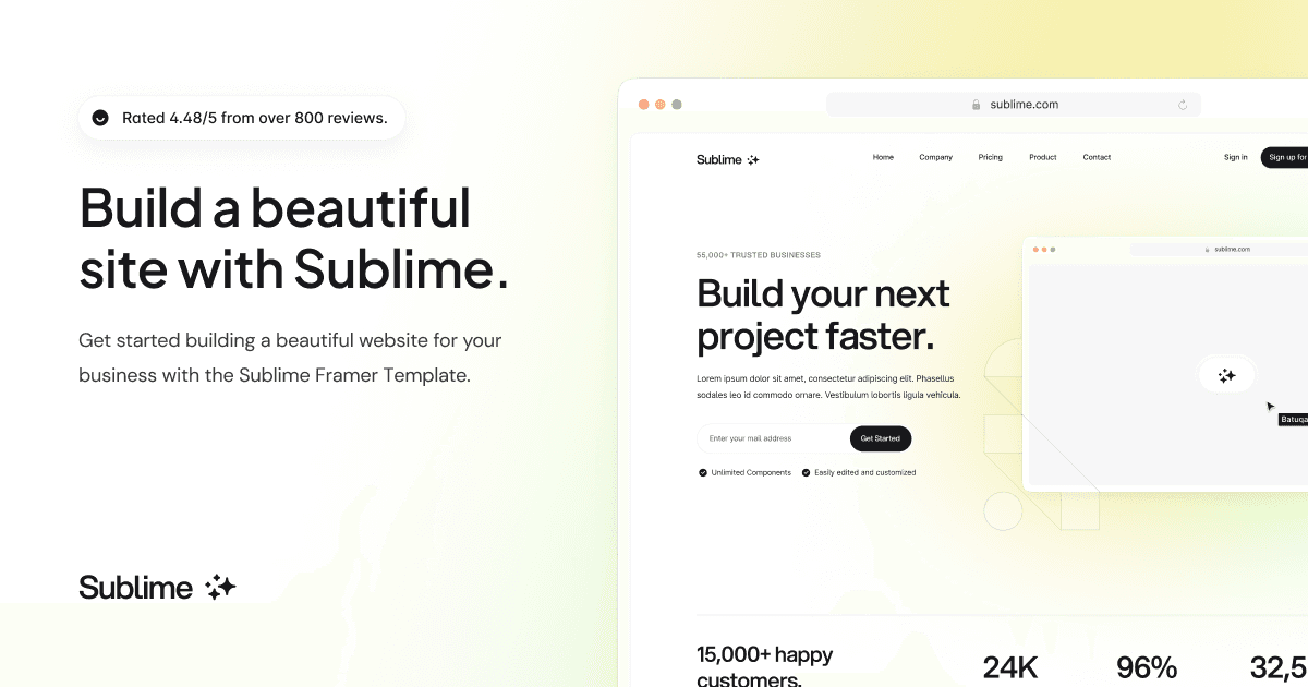 Sublime - Framer Website Template