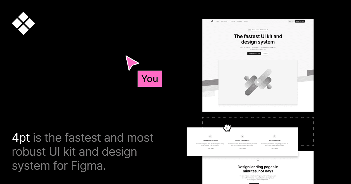 4pt — The fastest UI kit and design system for Figma