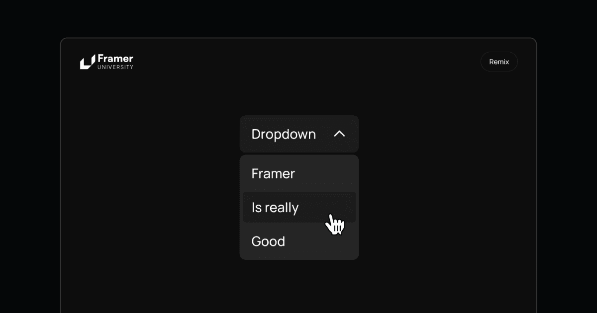 Simple Dropdown by Framer University