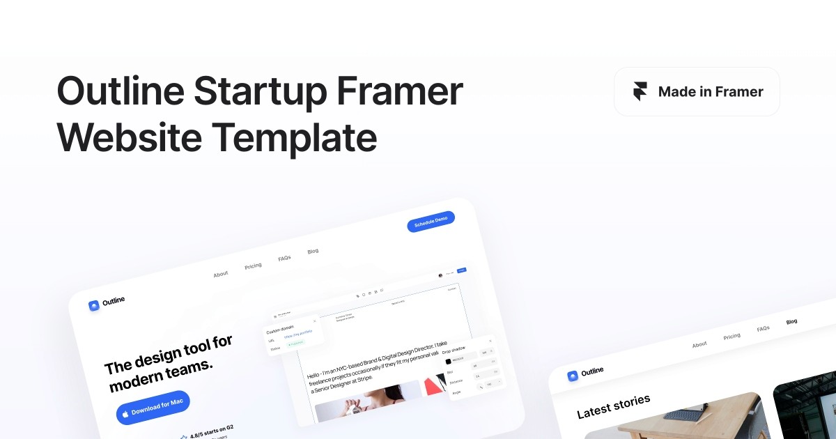 Outline - A Framer Template for SaaS Companies