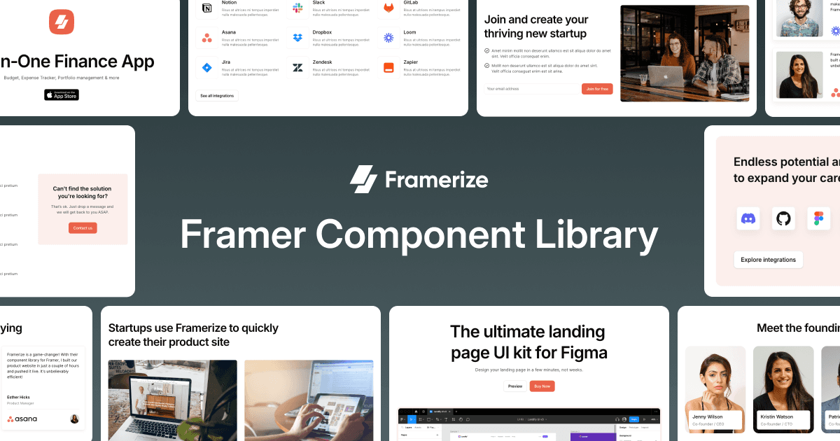 Hero Component — Framerize