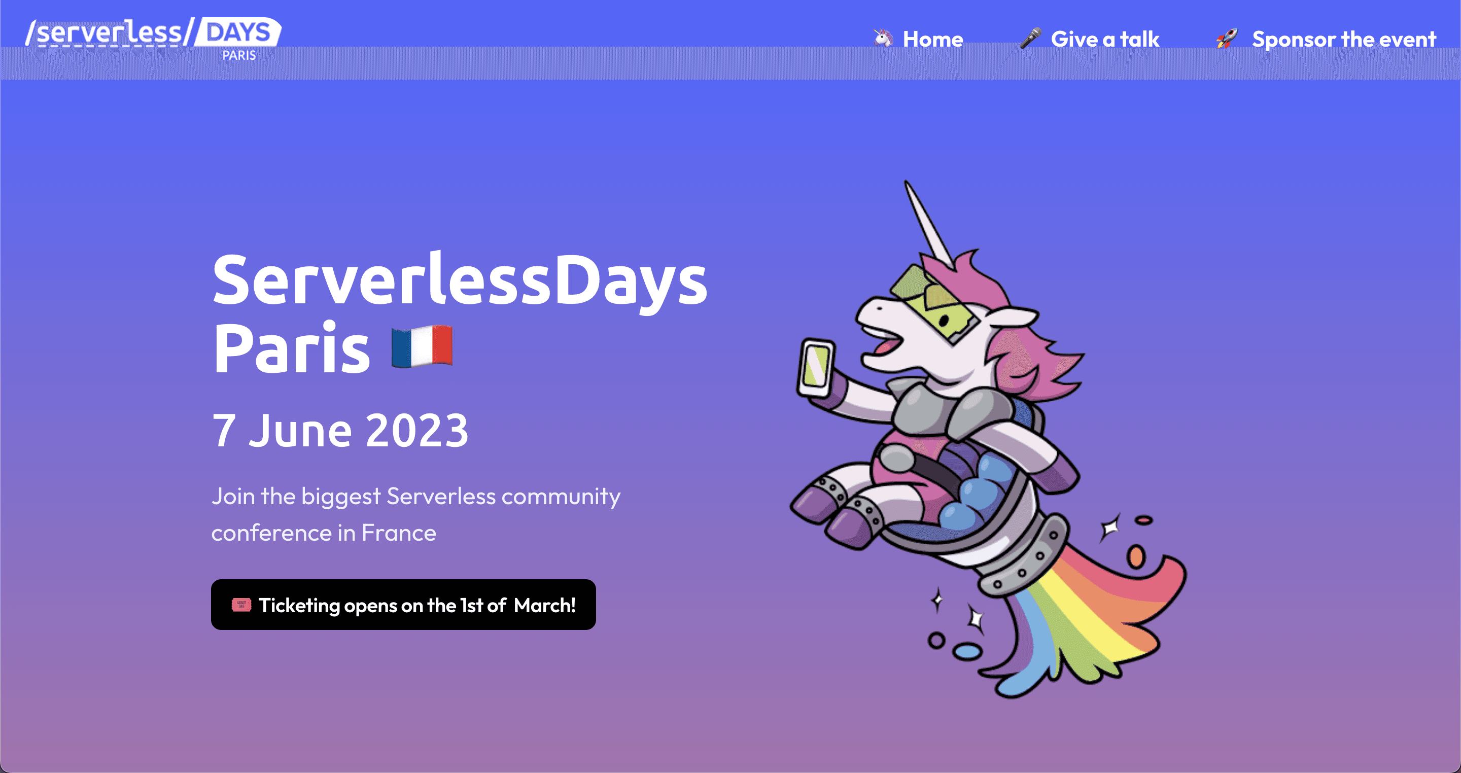 June 7th 2023 - ServerlessDays Paris