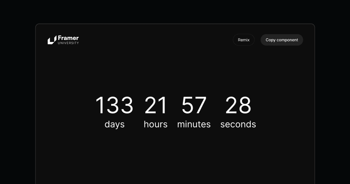 Countdown Component by Framer University