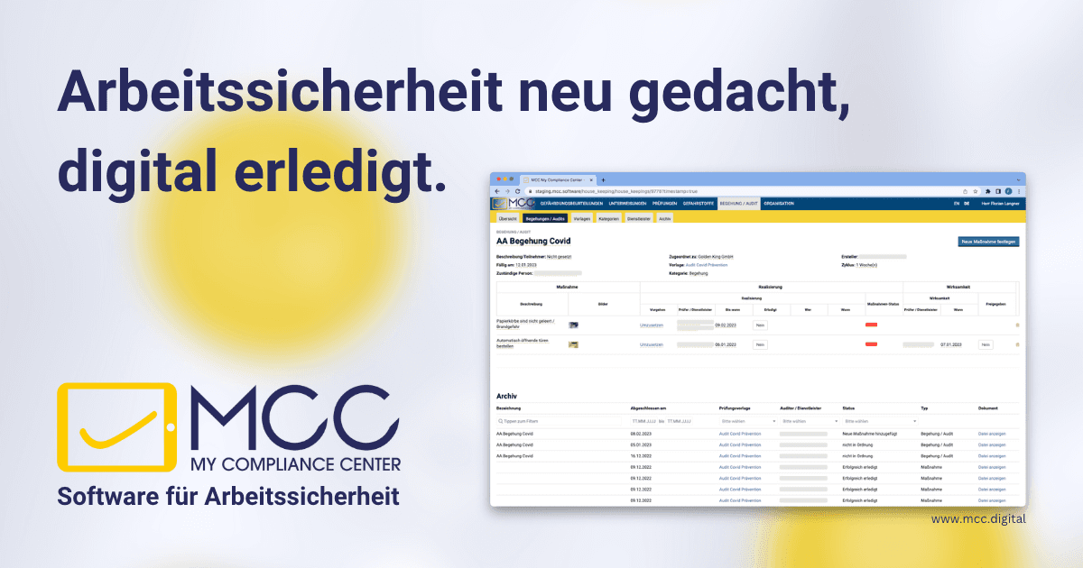 Software für Gefährdungsbeurteilung